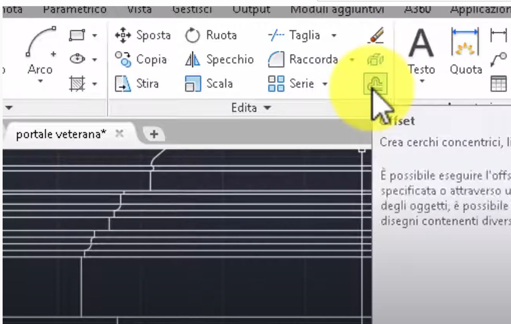 OFFSET, LAYER, RUOTA, SPOSTA, COPIA - StaticaFacile