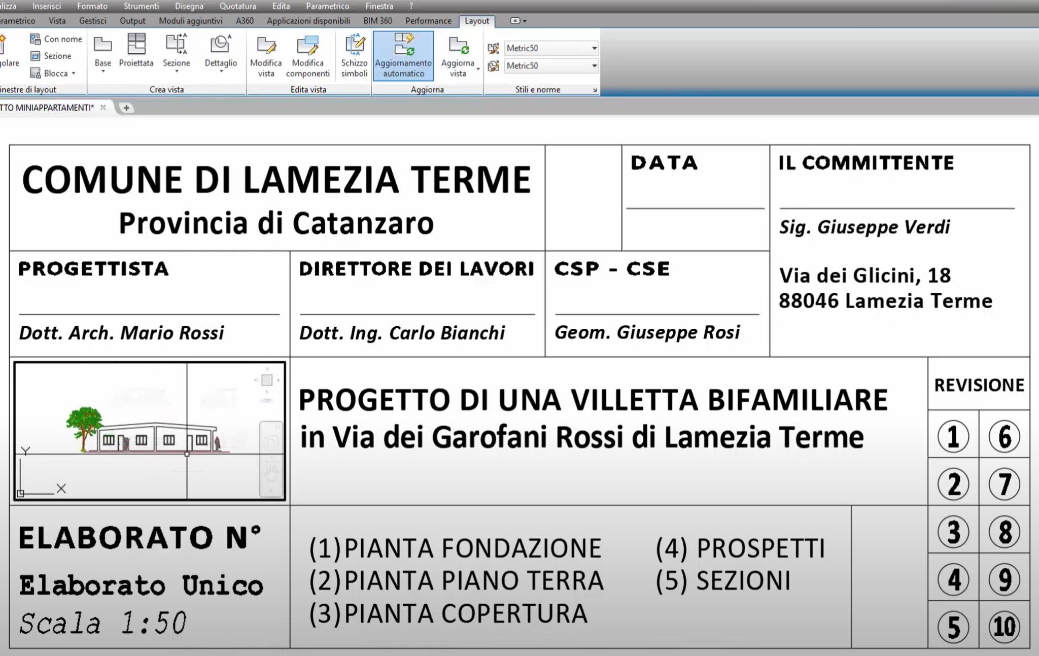 Impaginazione del progetto con Autocad - StaticaFacile